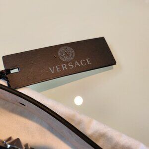 Versace | Accessories | Versace Studded La Medusa Belt Nwt Black And ...